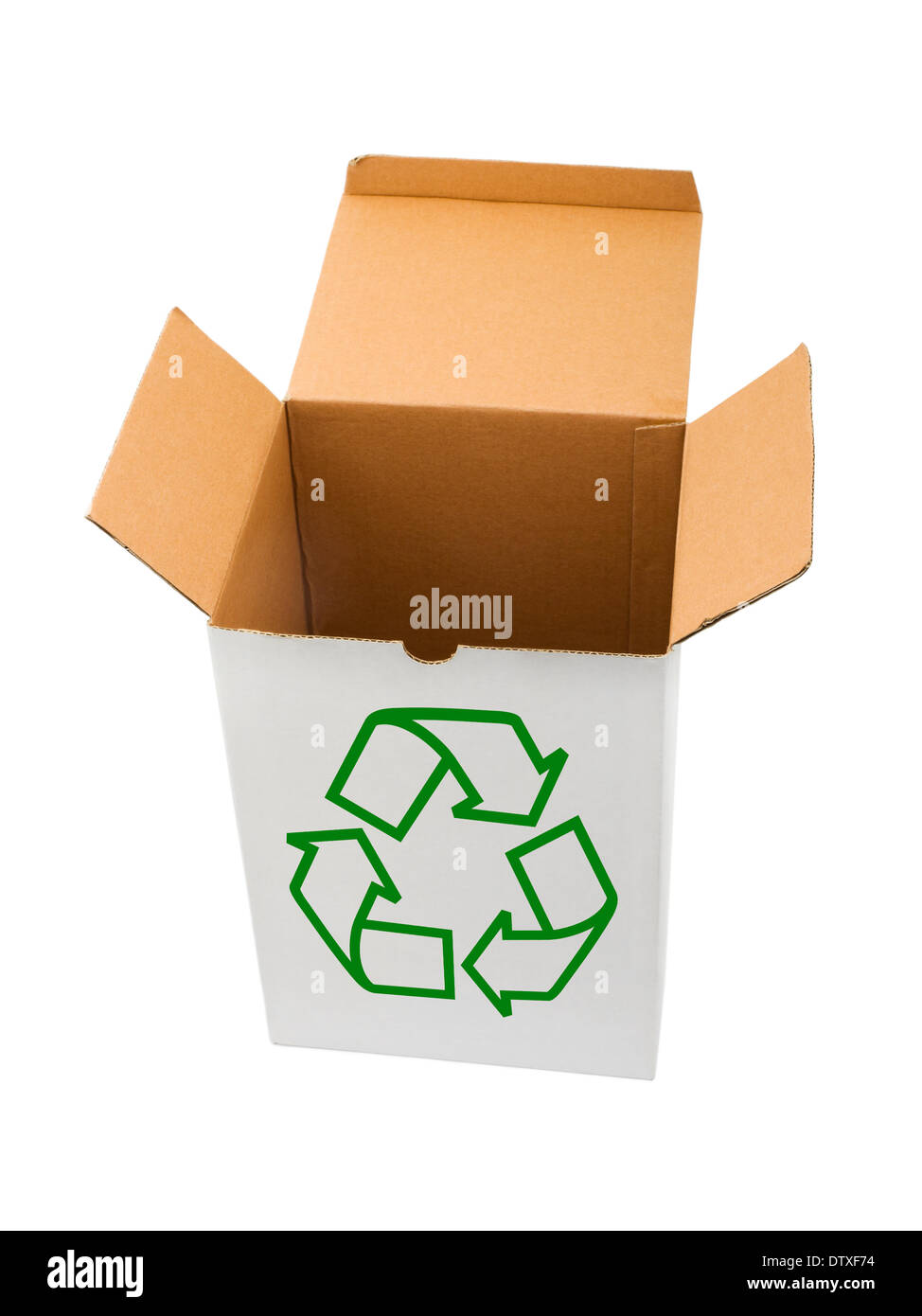 Box with recycling sign Stock Photo - Alamy