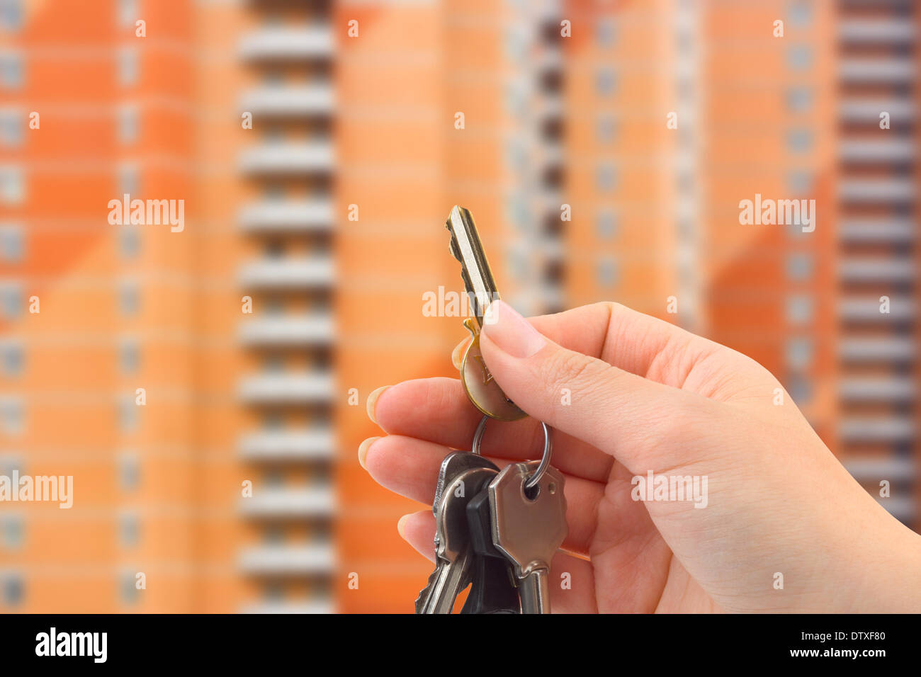 Hand with keys Stock Photo - Alamy