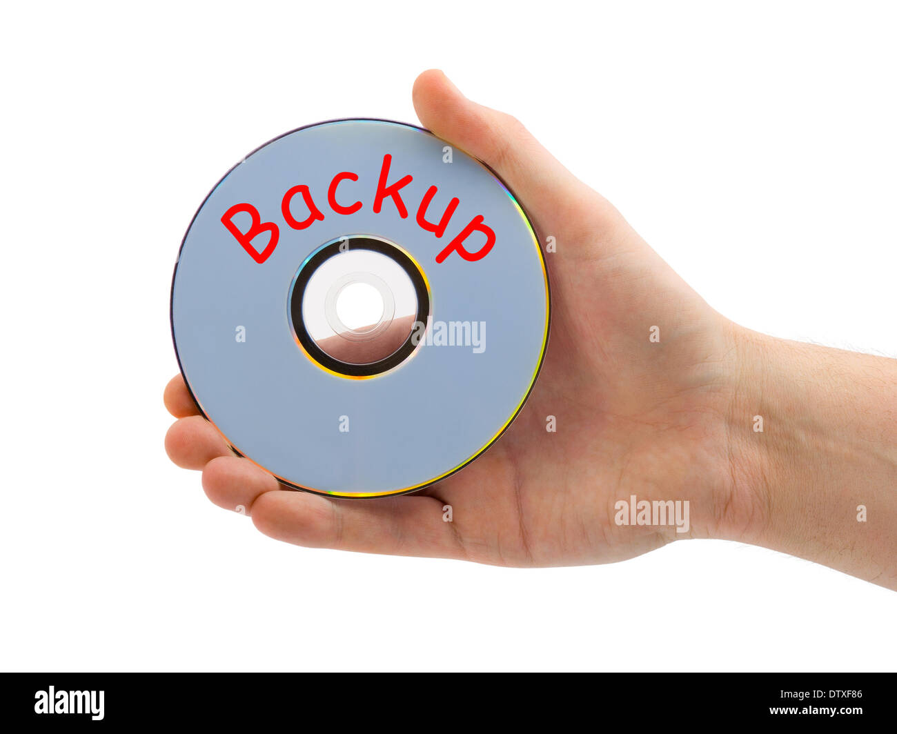 Hand with cd Backup Stock Photo - Alamy