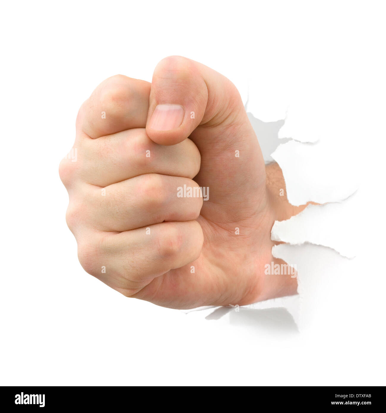 Fist punching through wall hi-res stock photography and images - Alamy