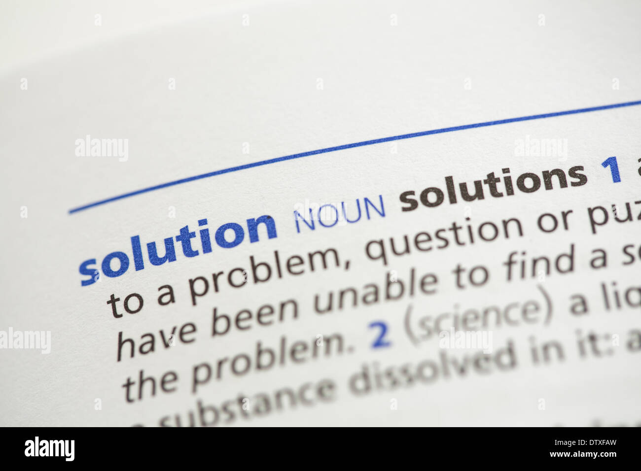 Definition solution hi-res stock photography and images - Alamy