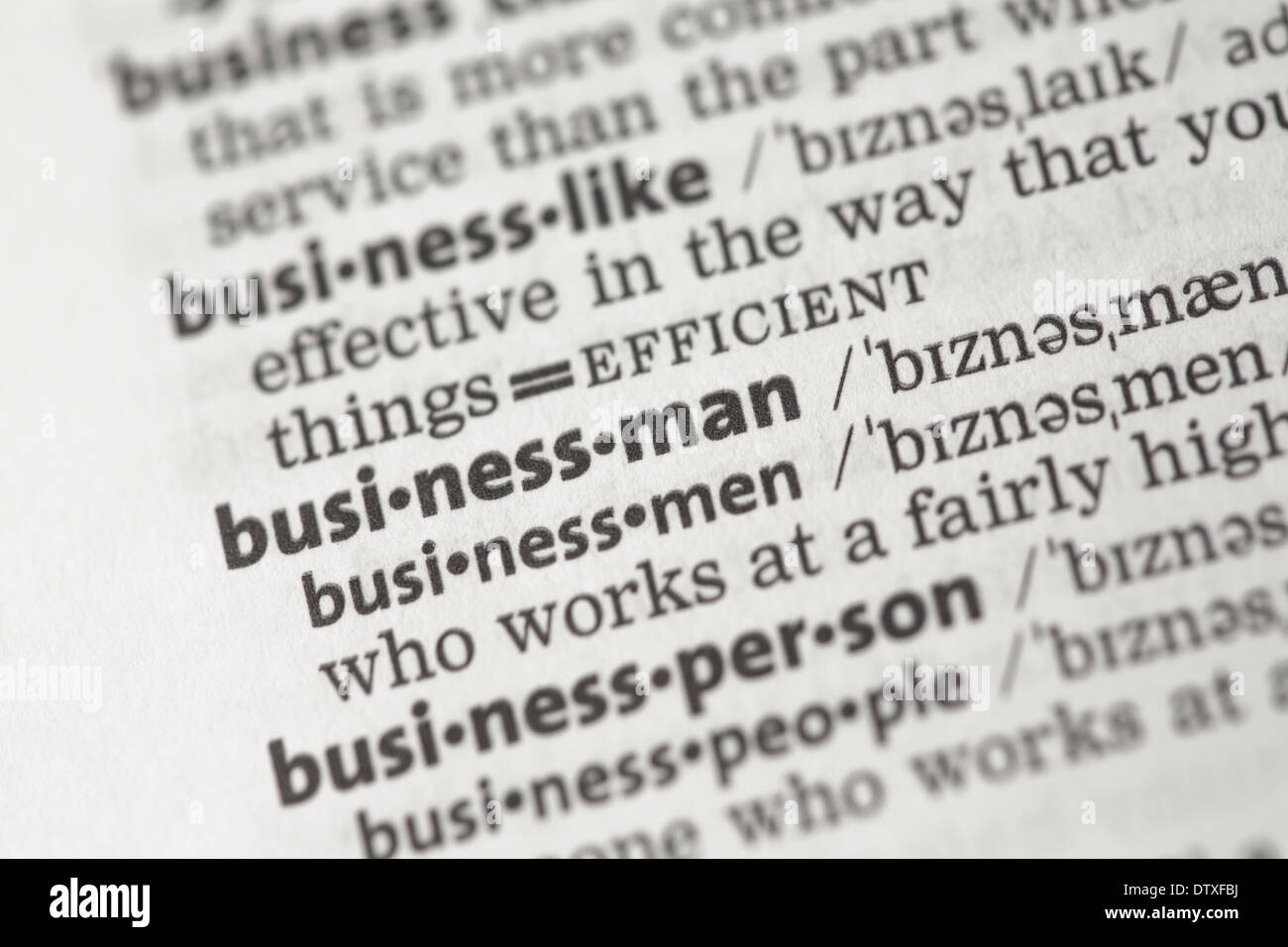 Businessman dictionary definition hi-res stock photography and images ...