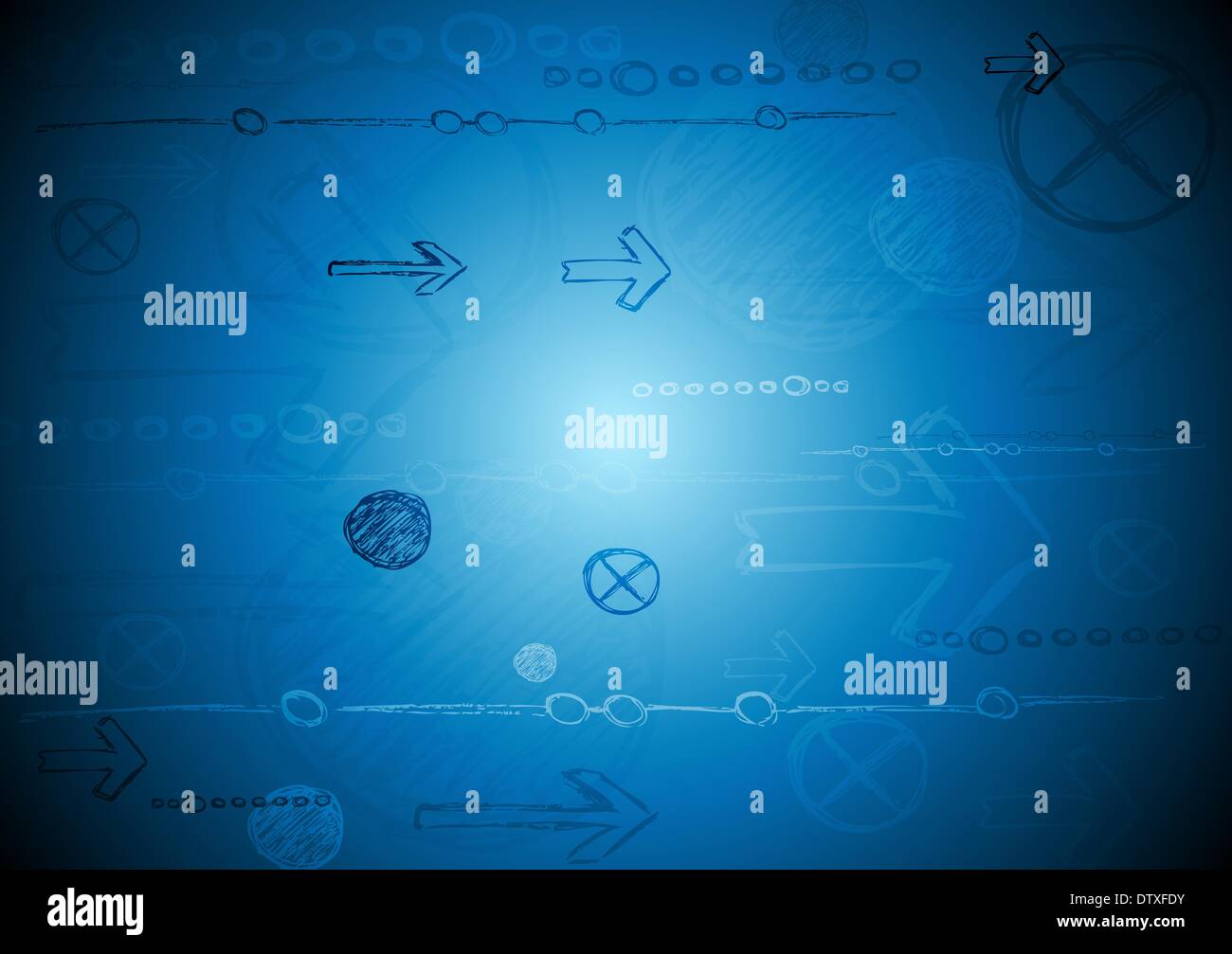 Concept blue technical drawing Stock Photo - Alamy