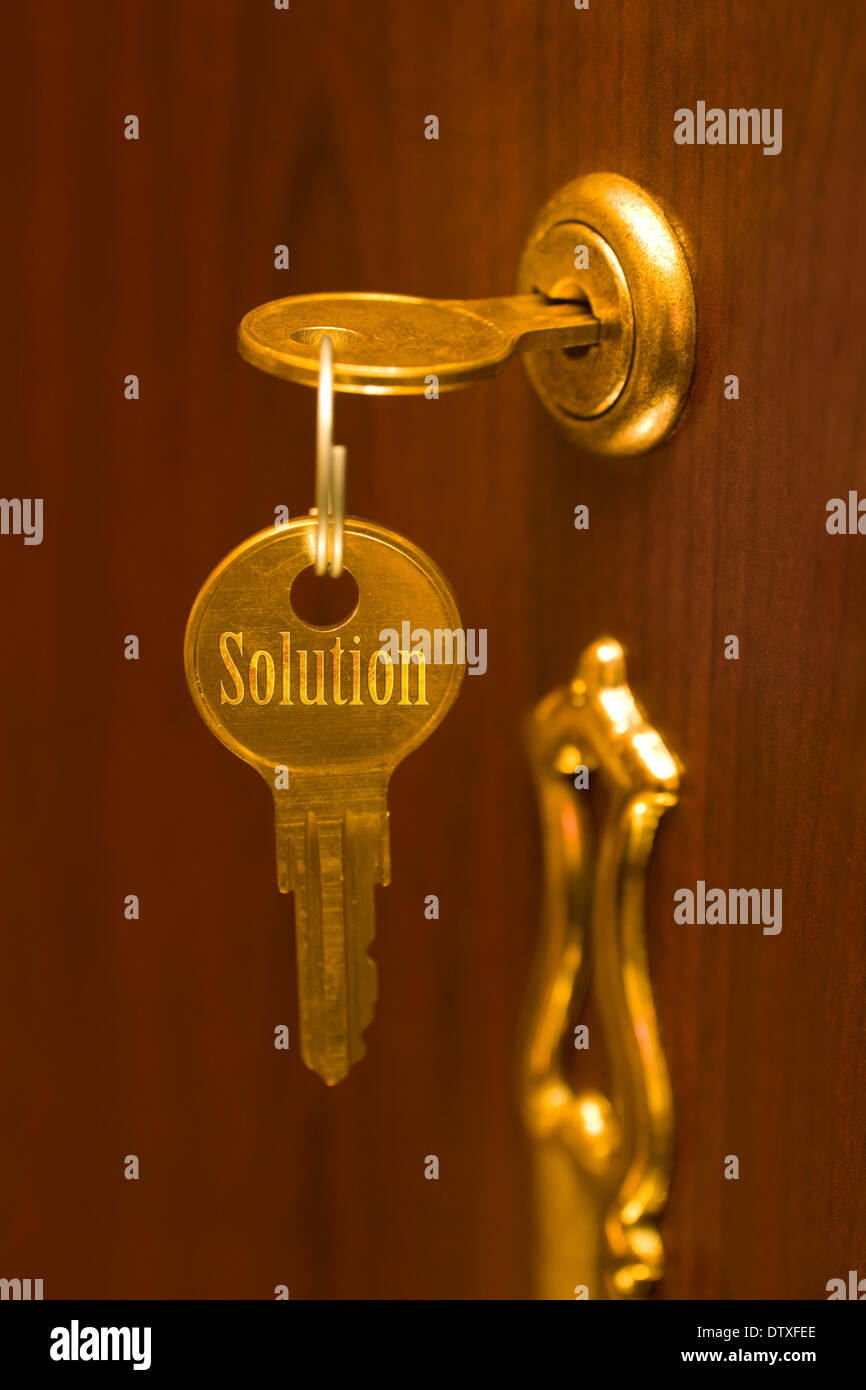 Golden lock word security hi-res stock photography and images - Alamy