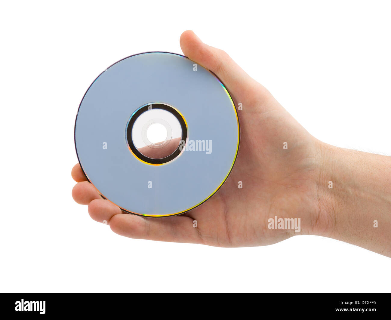 Hand with cd Stock Photo - Alamy