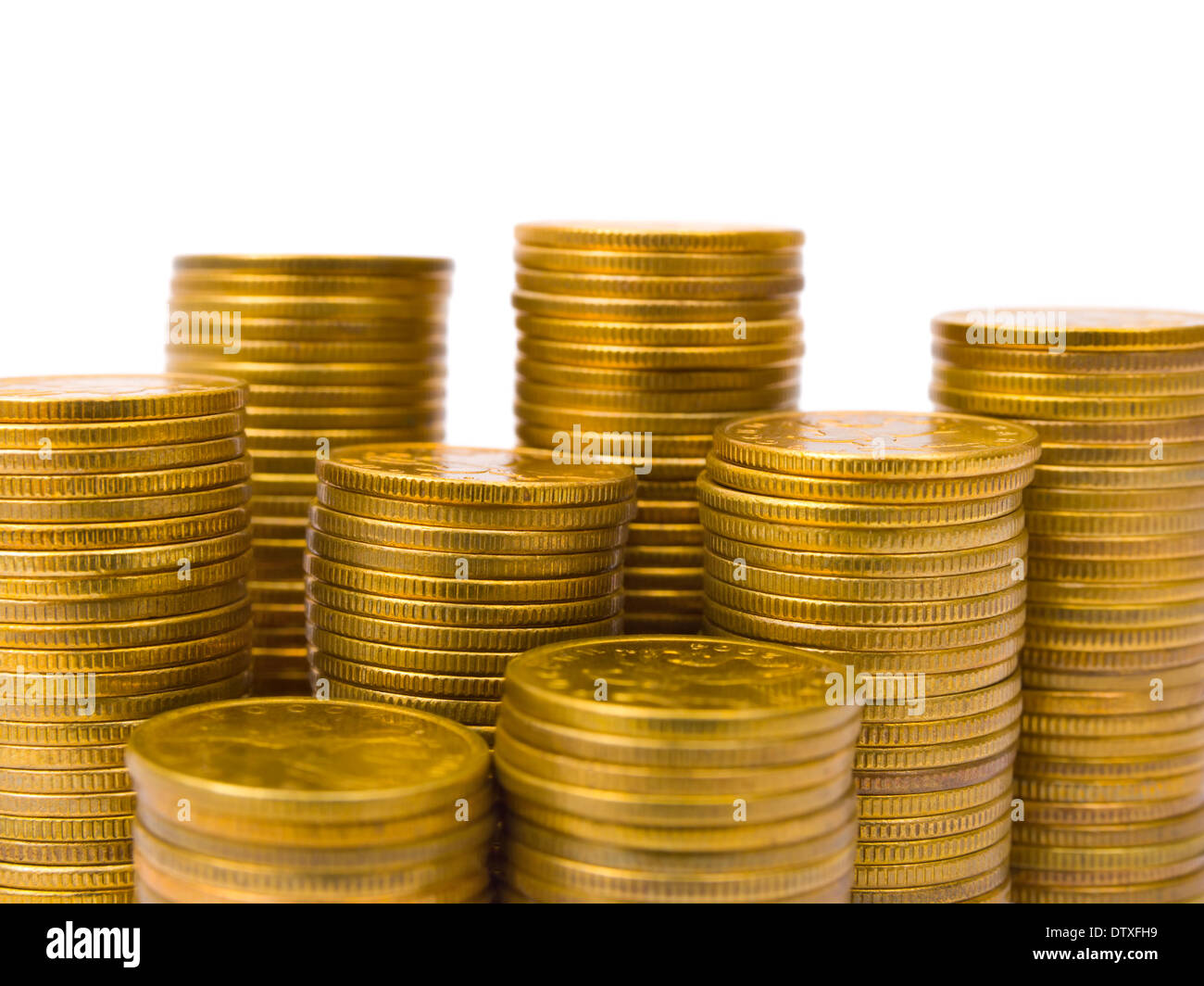 Stacks of coins Stock Photo - Alamy