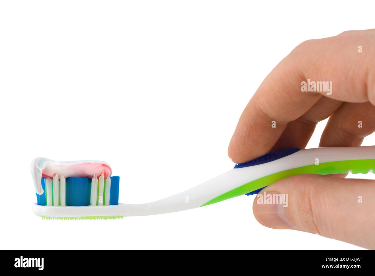 Hand with toothbrush Stock Photo - Alamy
