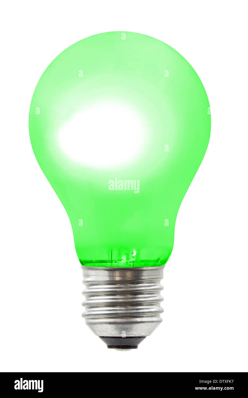 Green lighting lamp Stock Photo - Alamy