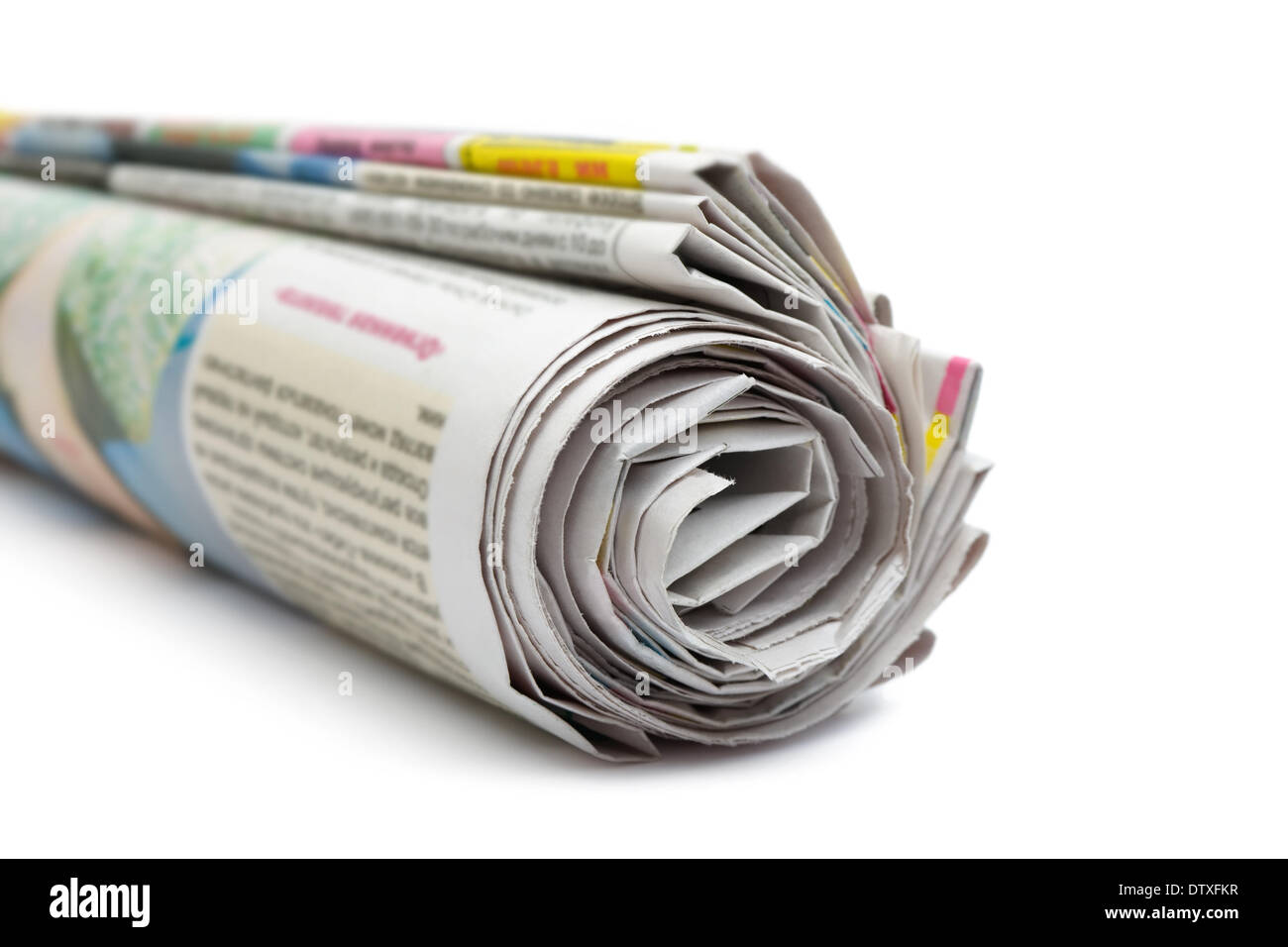 Roll of newspapers Stock Photo - Alamy