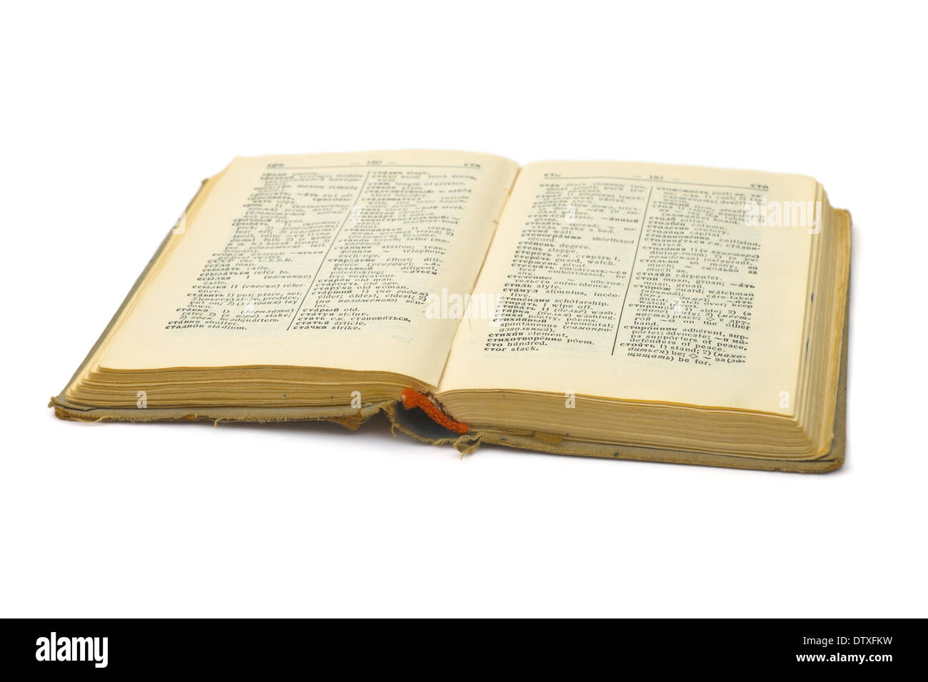 Opened retro book Stock Photo - Alamy