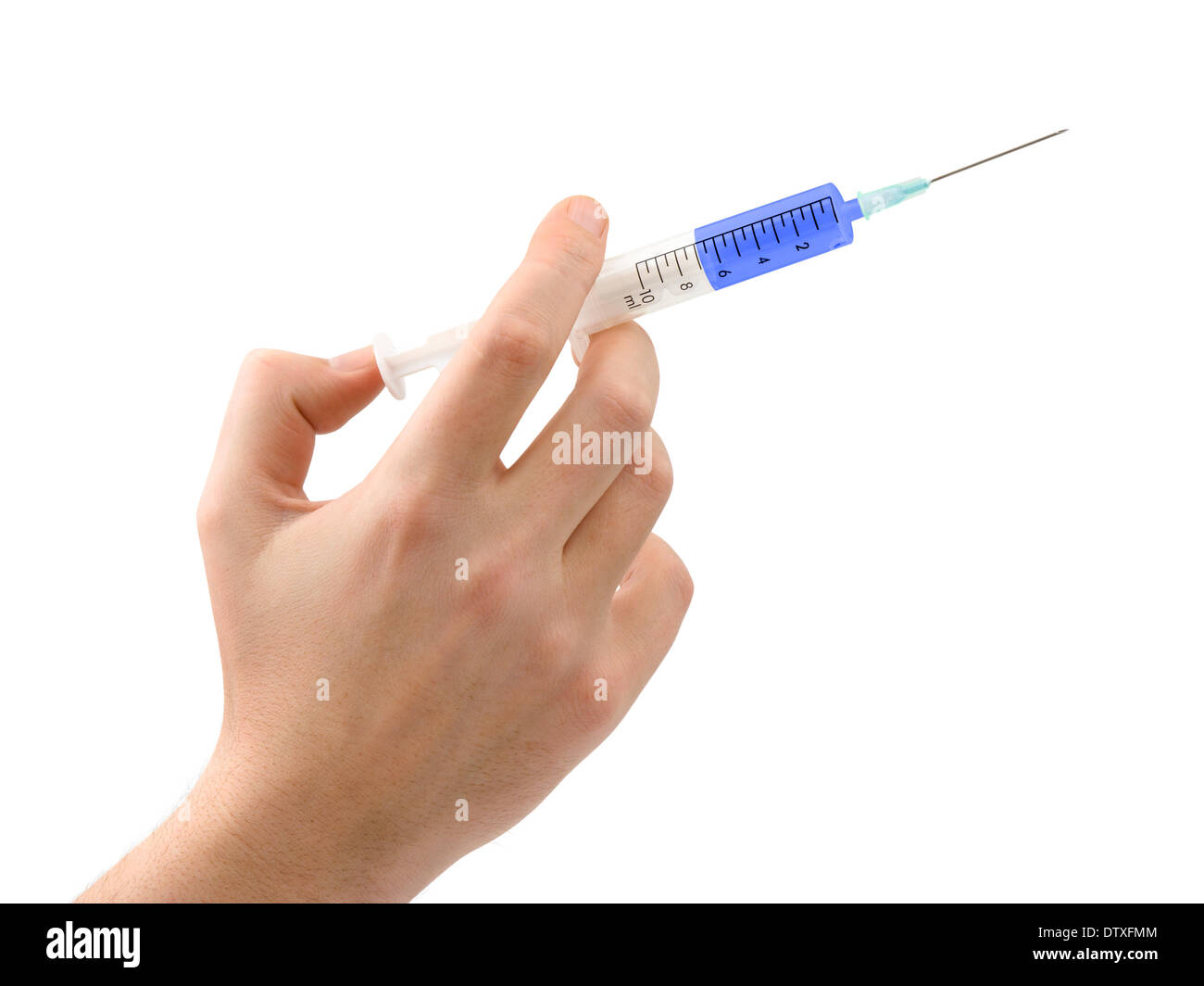 Syringe in hand Stock Photo - Alamy