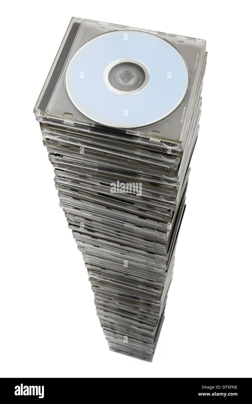 Stack of cd Stock Photo - Alamy