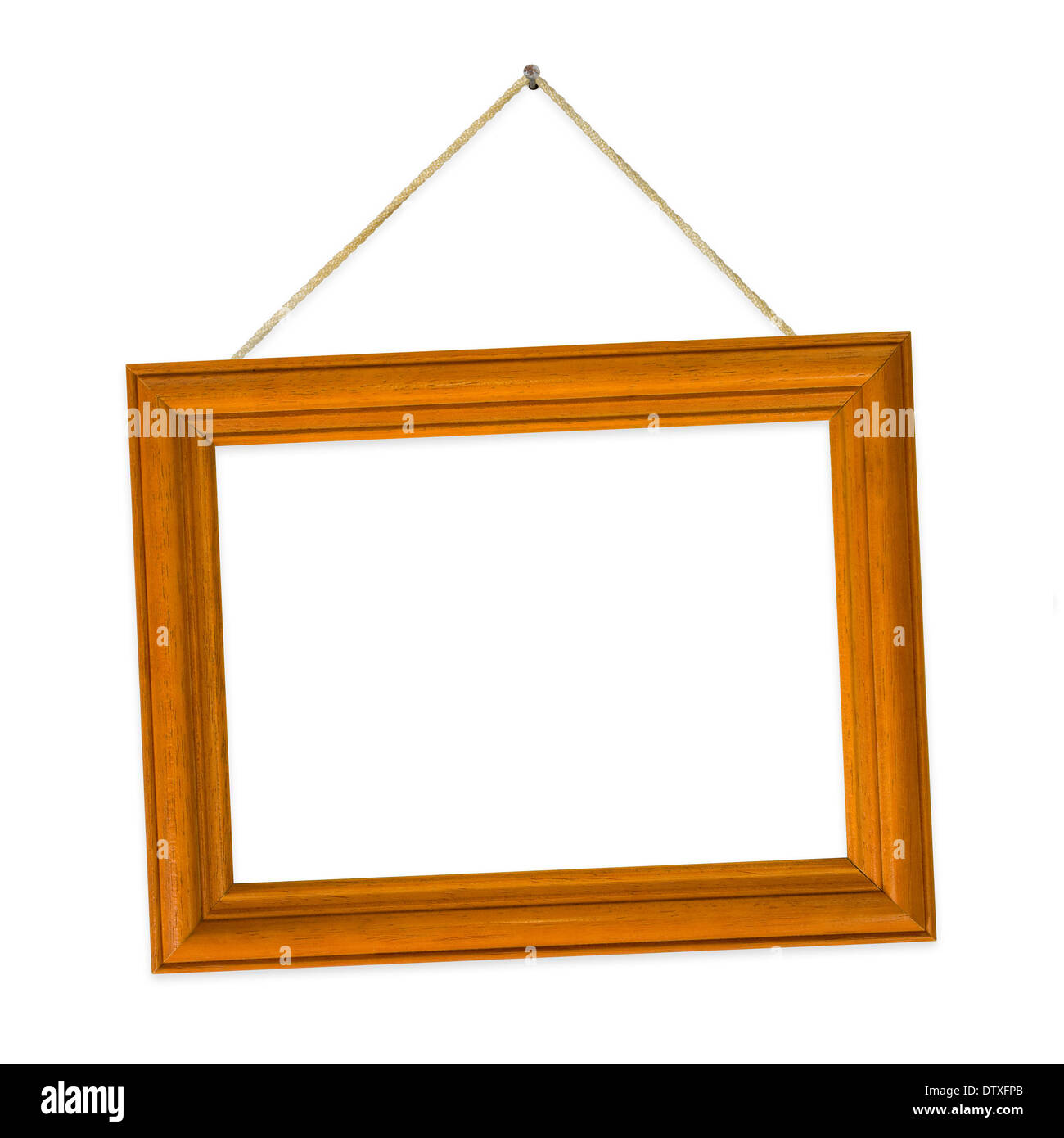 Wood frame on string Stock Photo - Alamy