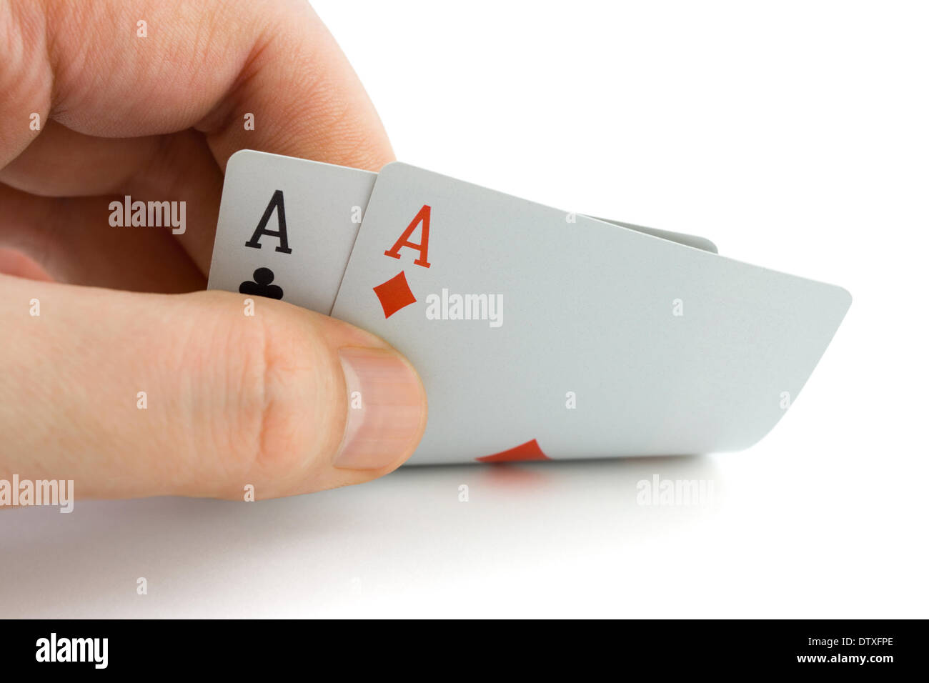 Hand and aces Stock Photo - Alamy