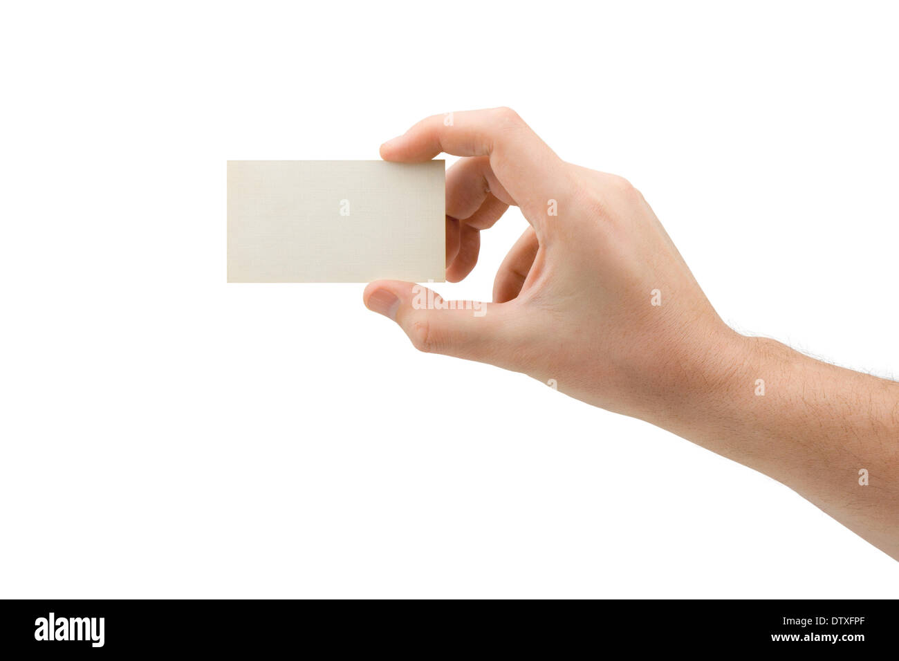 Paper card in hand Stock Photo - Alamy