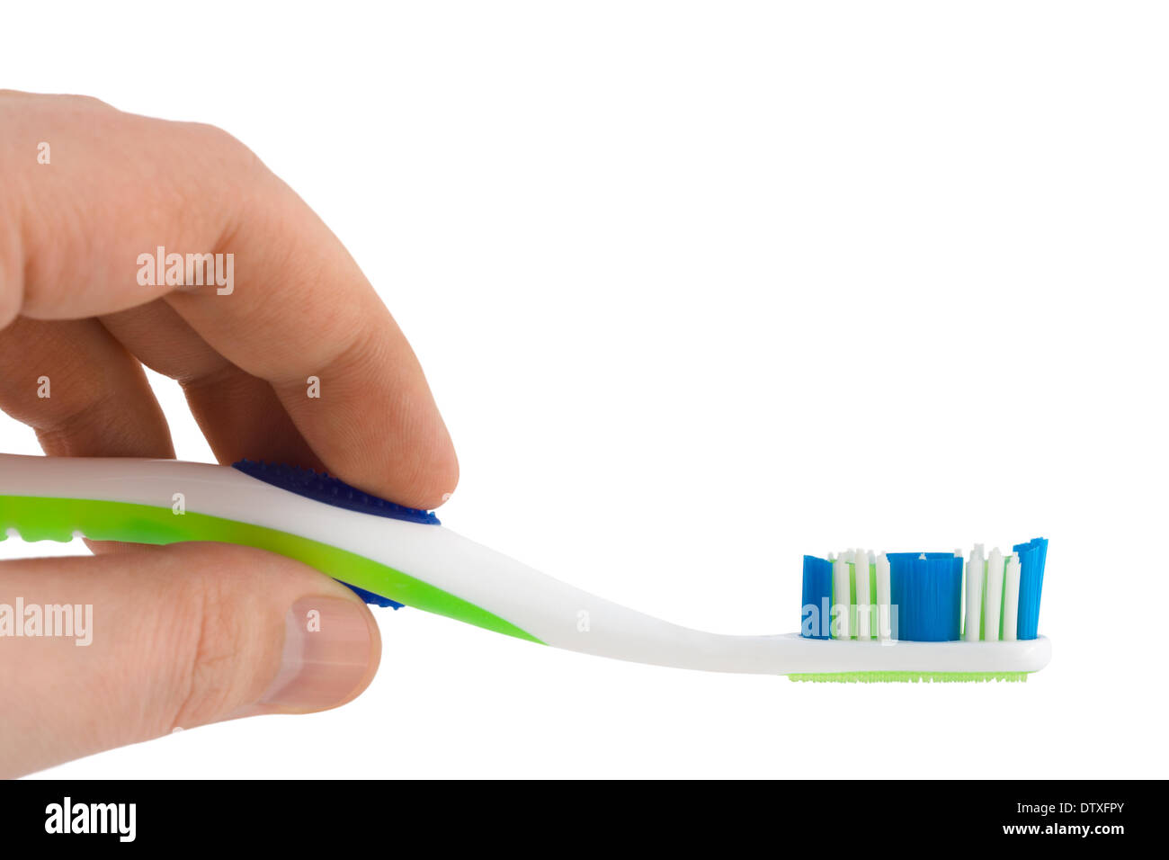 Hand with toothbrush Stock Photo - Alamy
