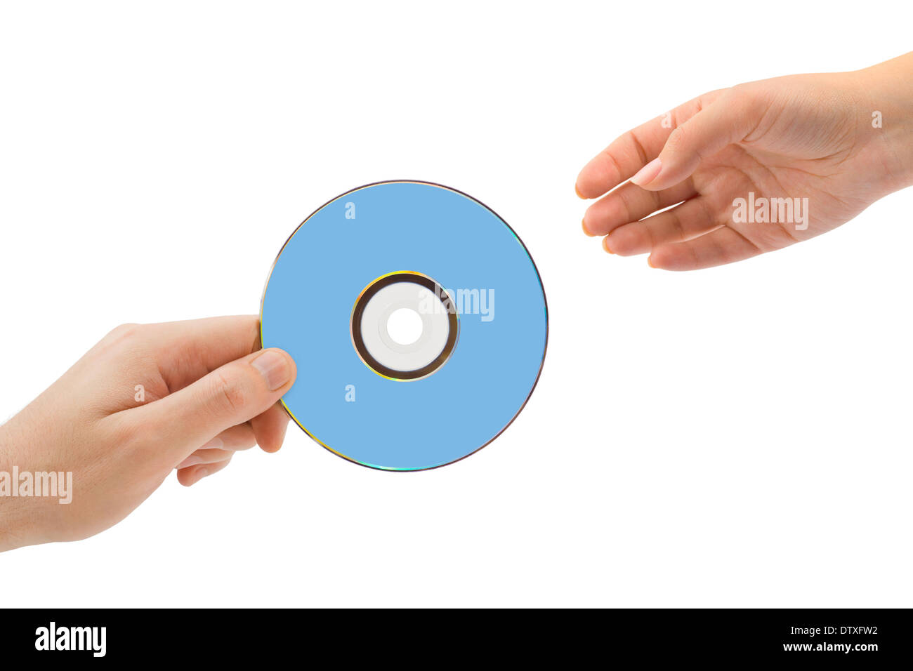 Hands and dvd Stock Photo - Alamy