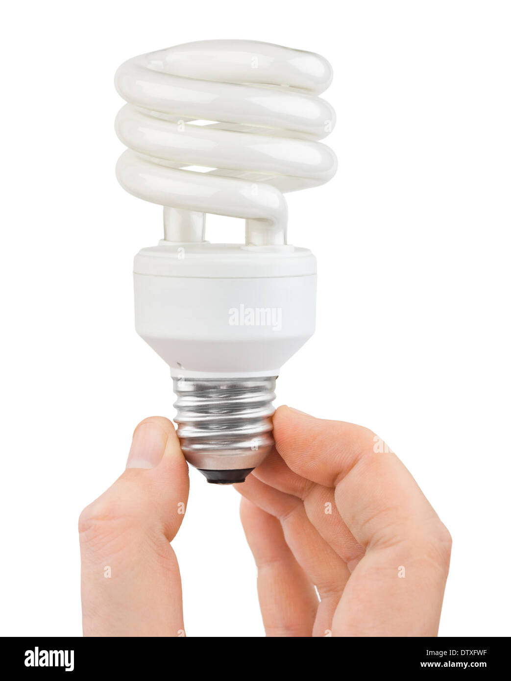 Hand with bulb Stock Photo - Alamy