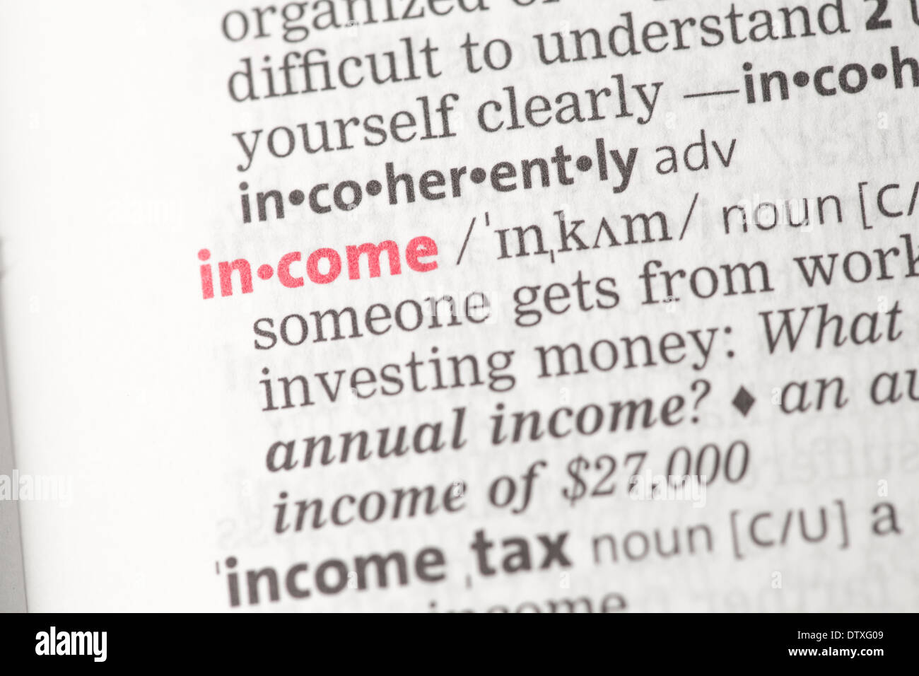 Economics definition hi-res stock photography and images - Alamy