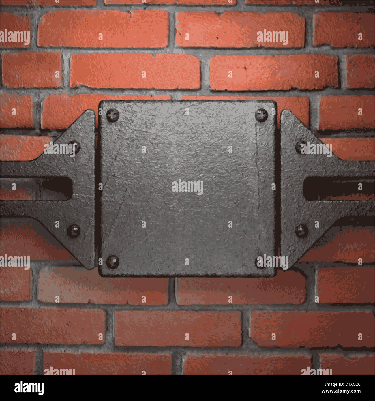 metal and brick background Stock Photo - Alamy