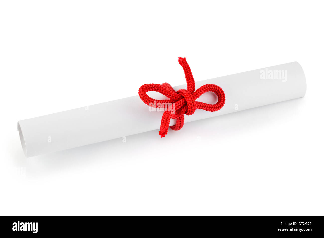 Paper scroll and bow Stock Photo - Alamy