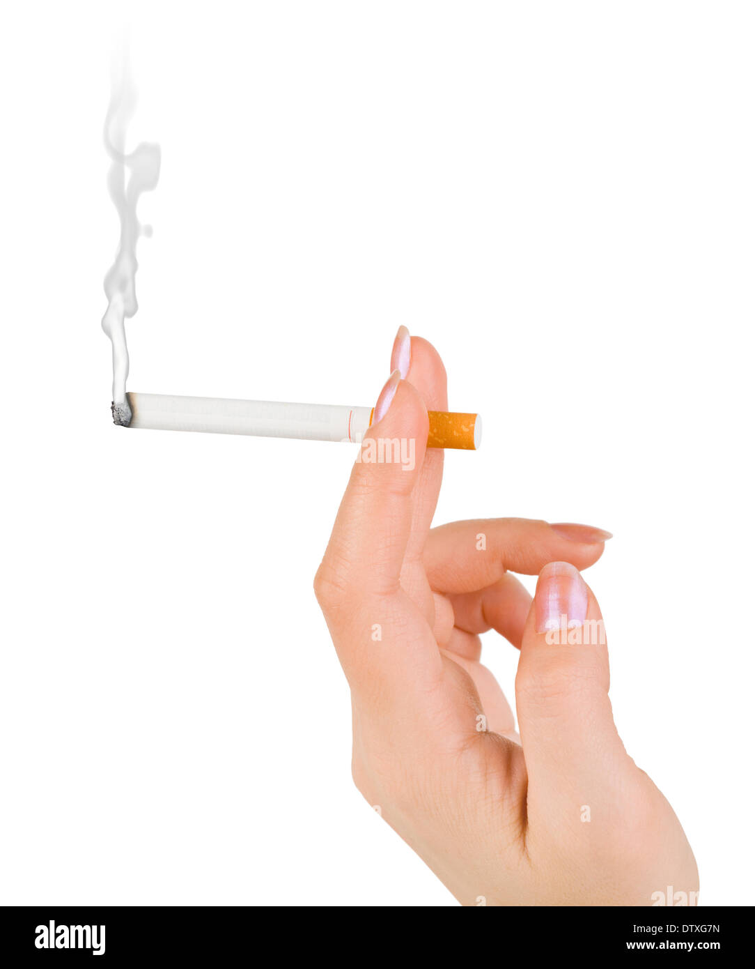 Hand with cigarette Stock Photo - Alamy
