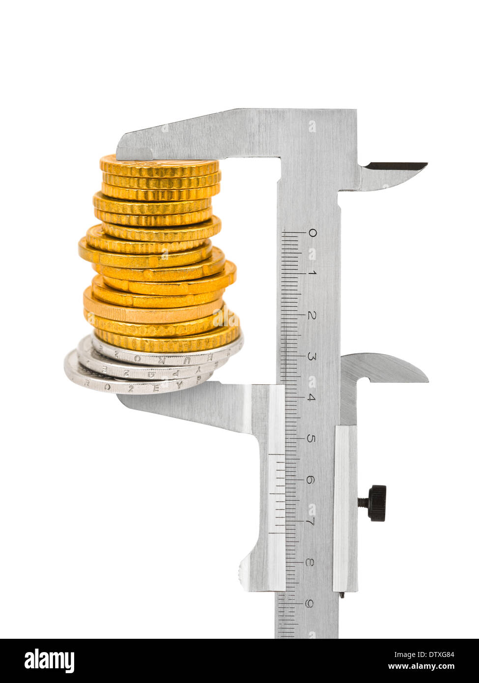 Measuring instrument coins hi-res stock photography and images - Alamy
