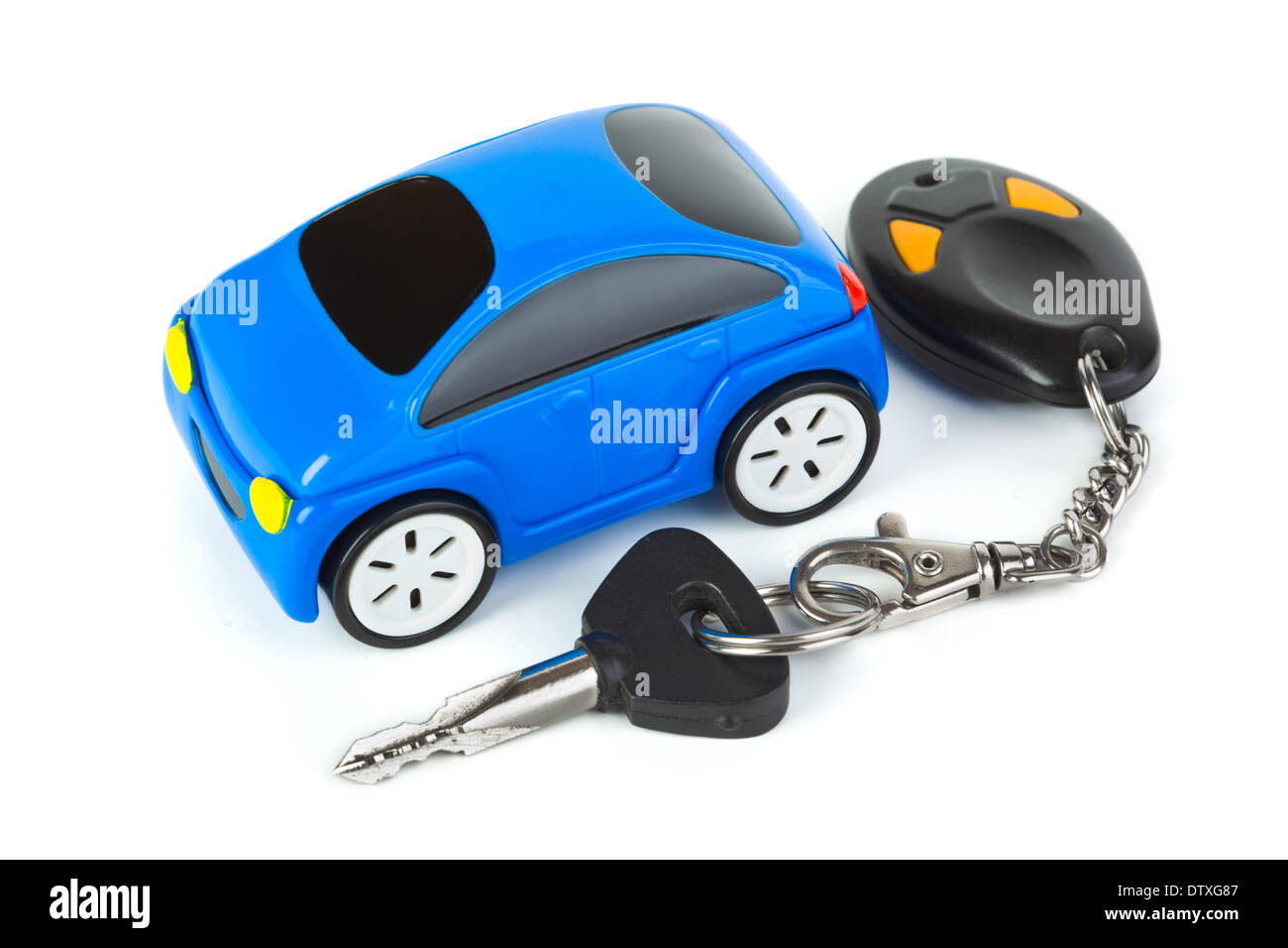 Toy car and keys Stock Photo - Alamy