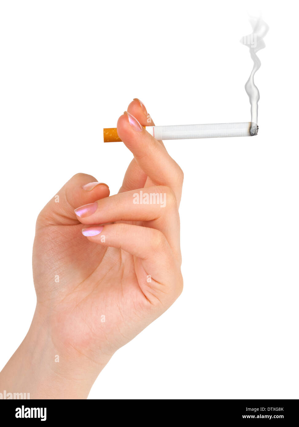 Hand with cigarette Stock Photo - Alamy