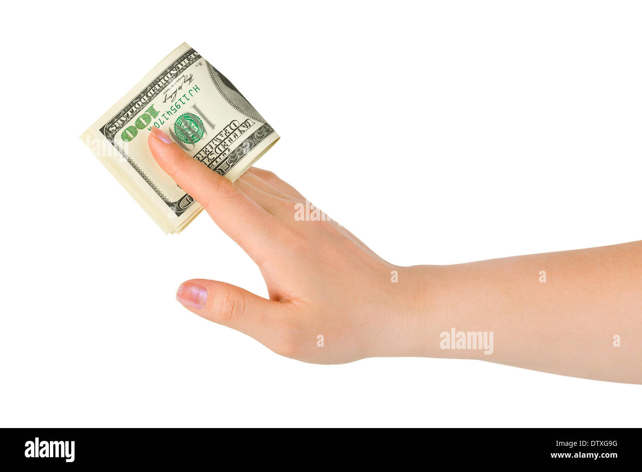 Hand giving money Stock Photo - Alamy