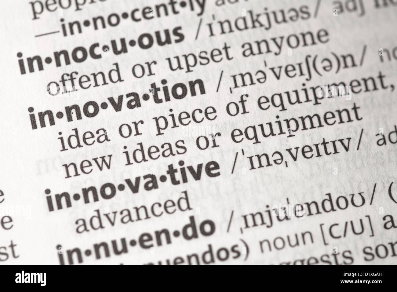 Innovation definition hi-res stock photography and images - Alamy