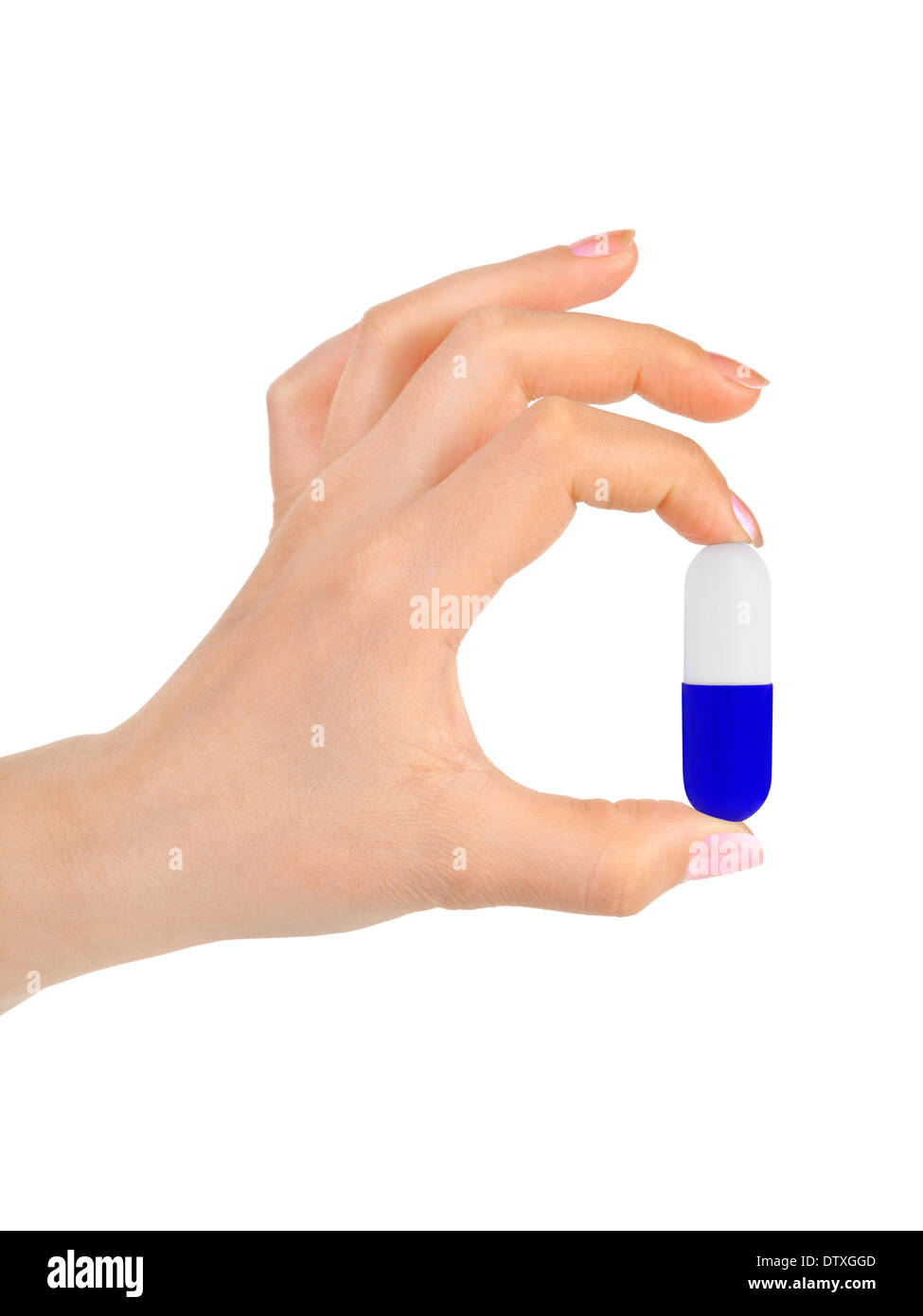 Hand and pill Stock Photo - Alamy