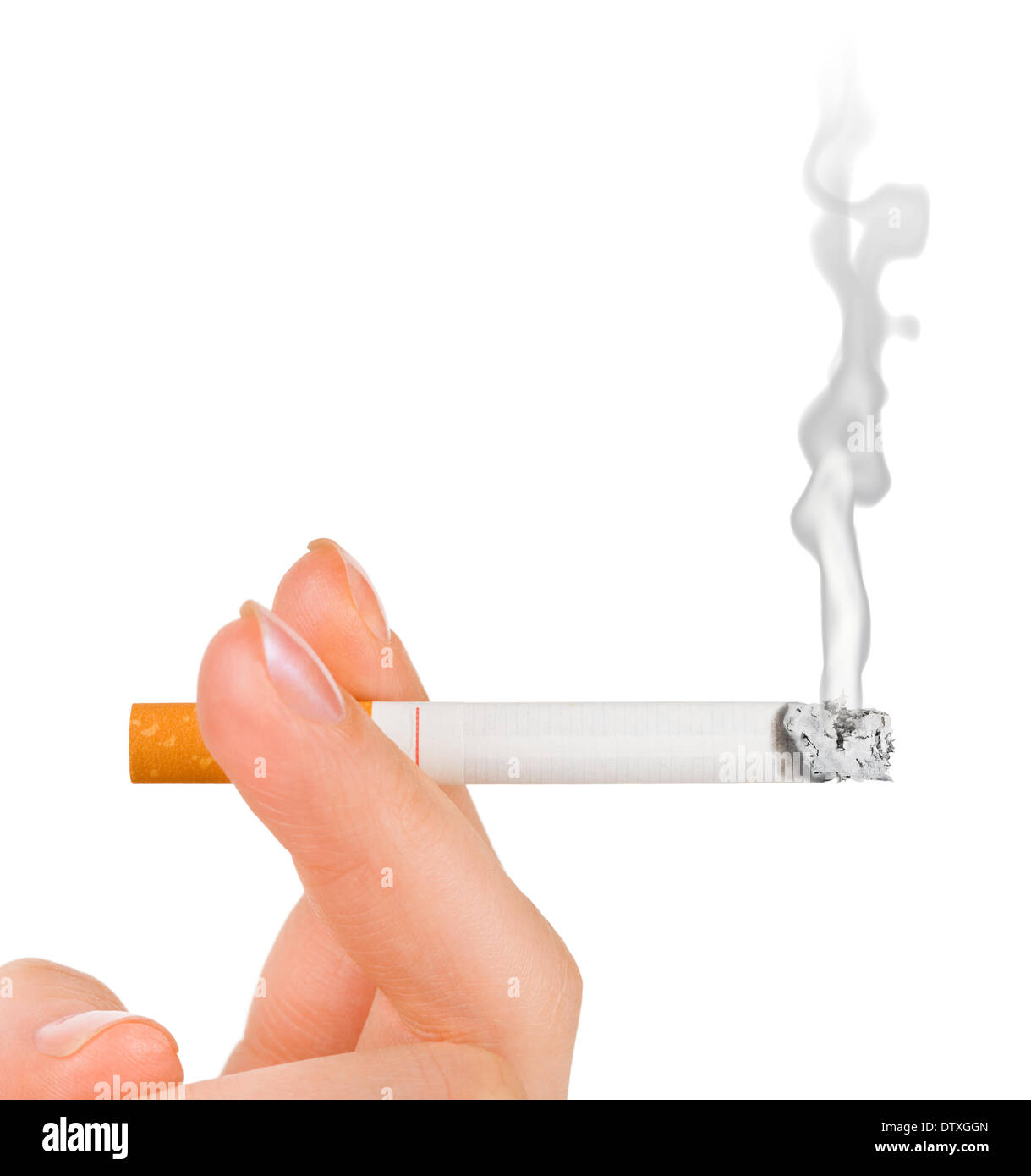 Hand with cigarette Stock Photo - Alamy