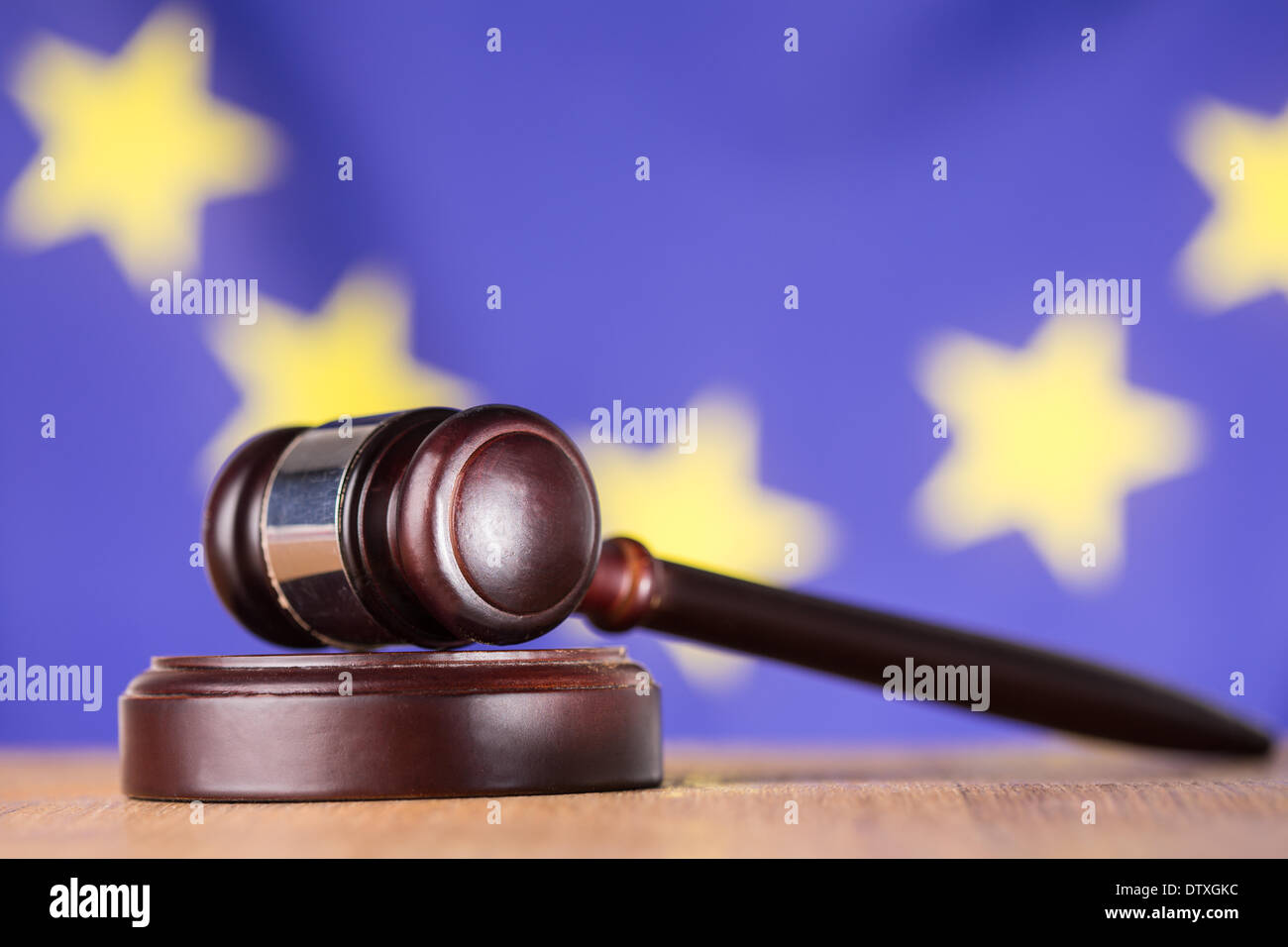 Oak gavel resting on sounding block Stock Photo - Alamy