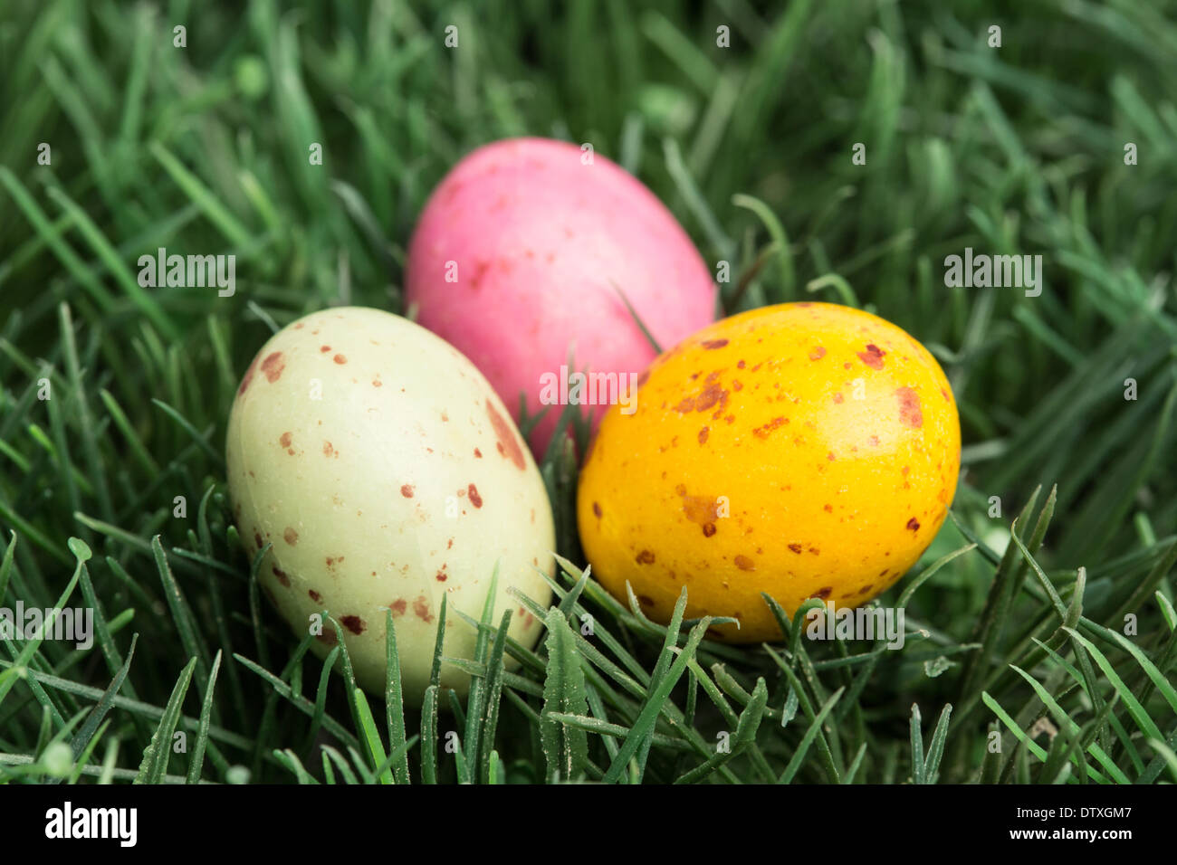 Three little easter eggs Stock Photo - Alamy
