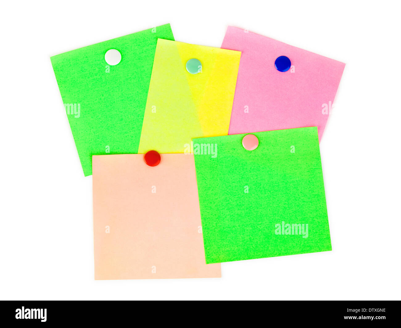 Color pins note paper hi-res stock photography and images - Alamy