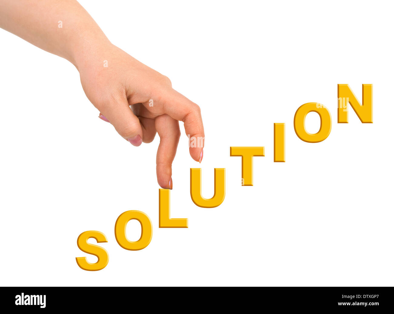 Hand and stairs Solution Stock Photo - Alamy