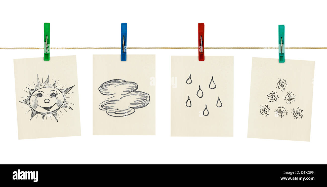 Weather and nature symbols hi-res stock photography and images - Alamy