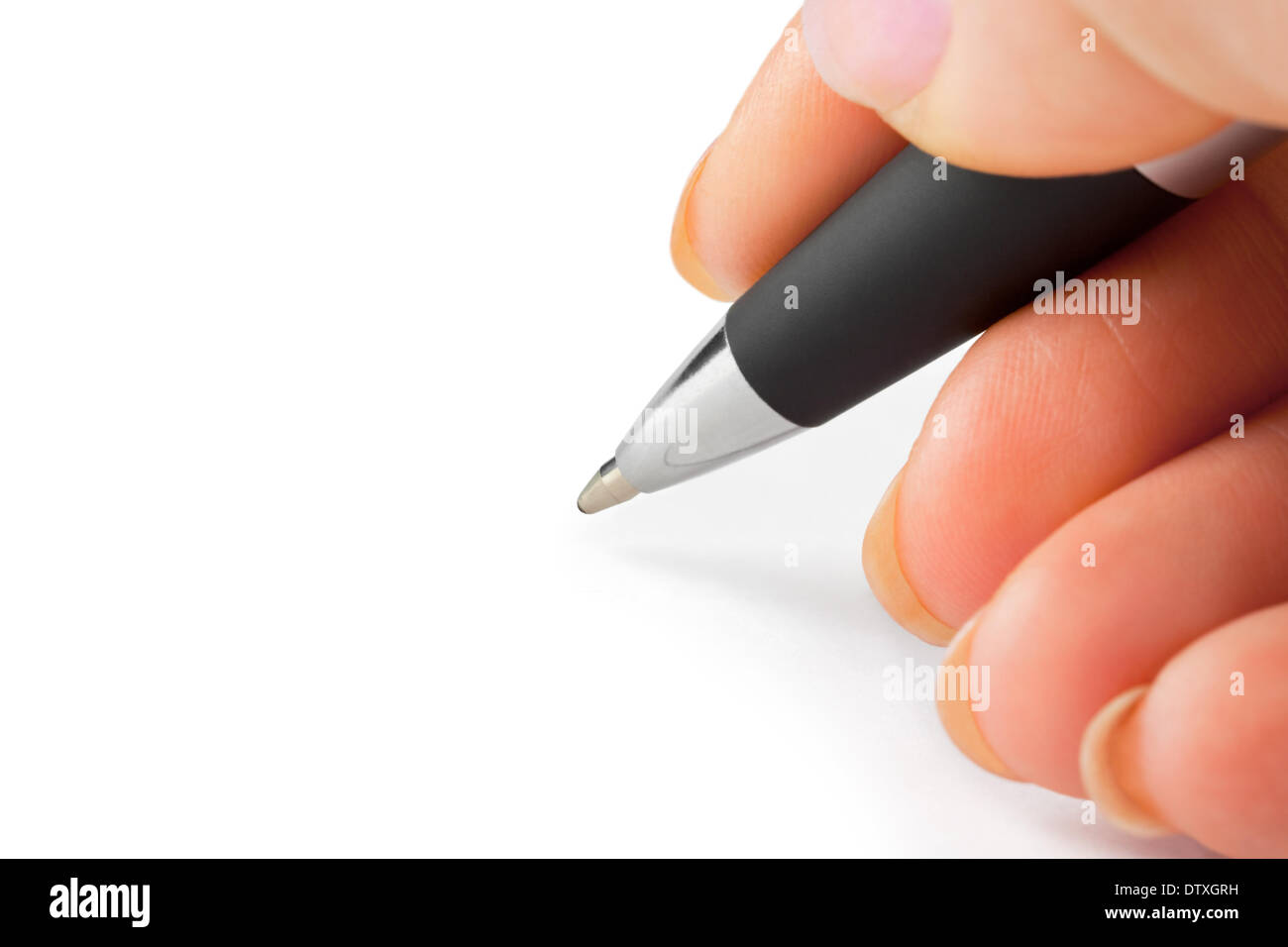Pen in hand Stock Photo - Alamy