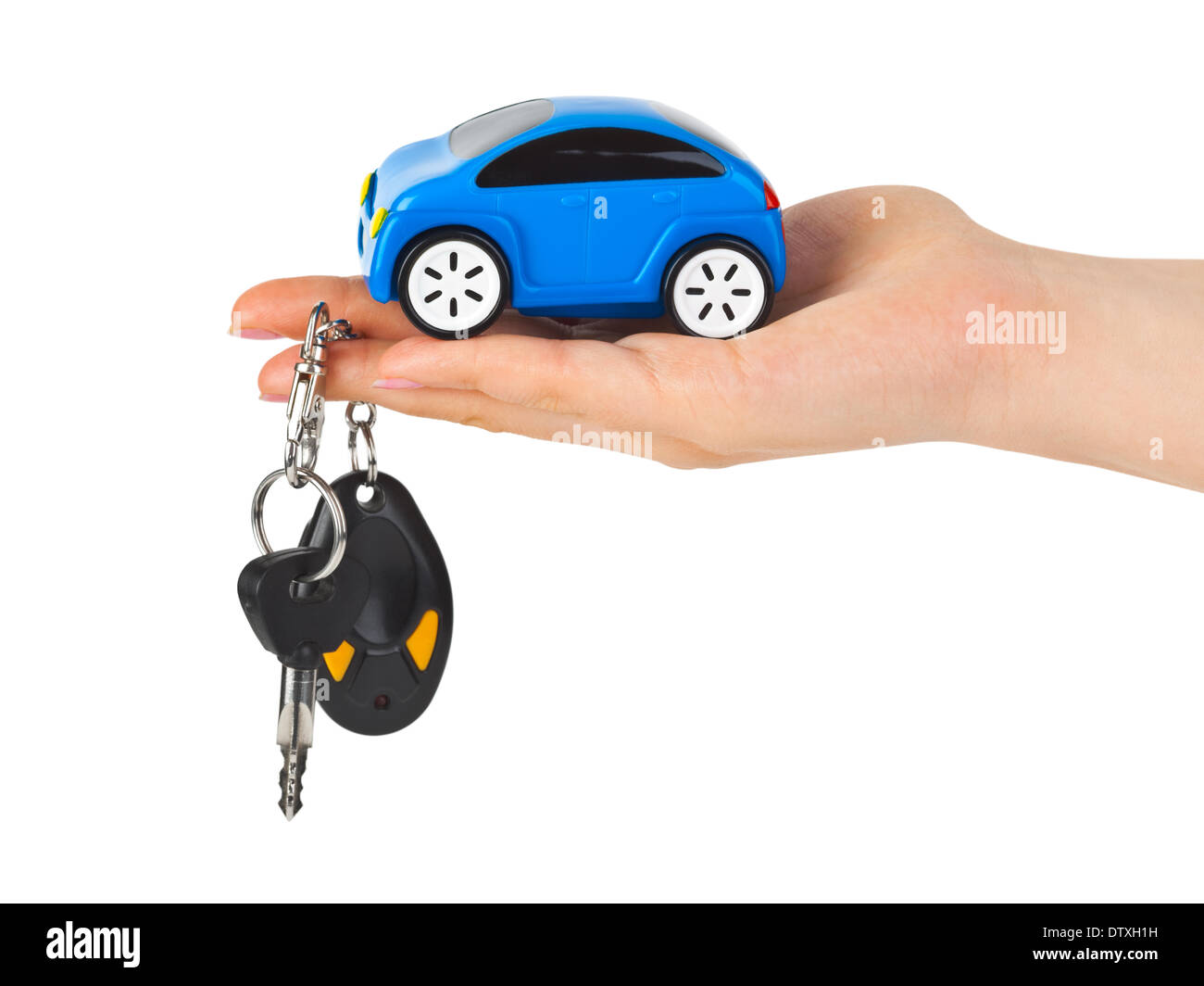 Hand with keys and car Stock Photo - Alamy