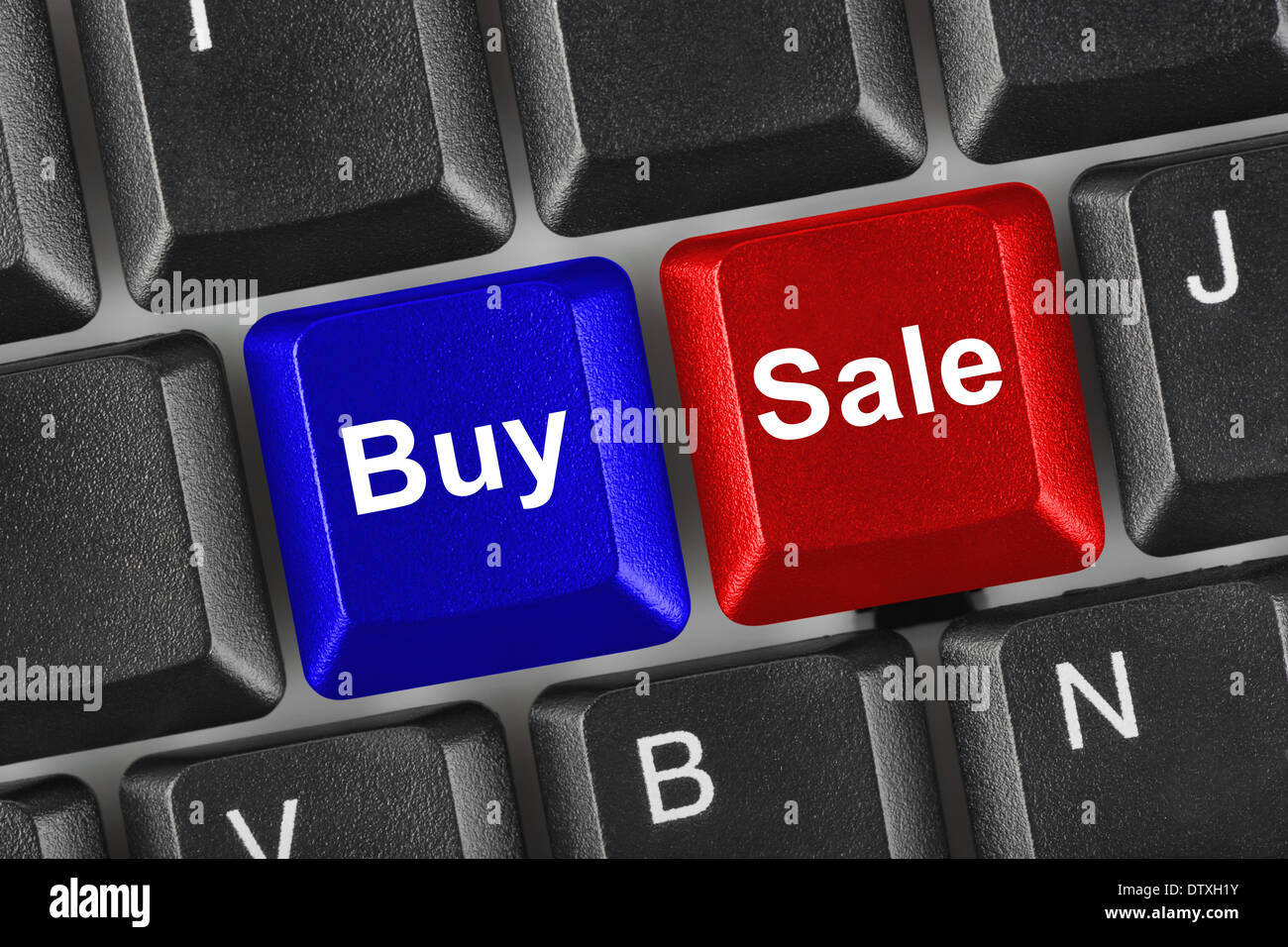 Computer keyboard with two business keys Stock Photo - Alamy