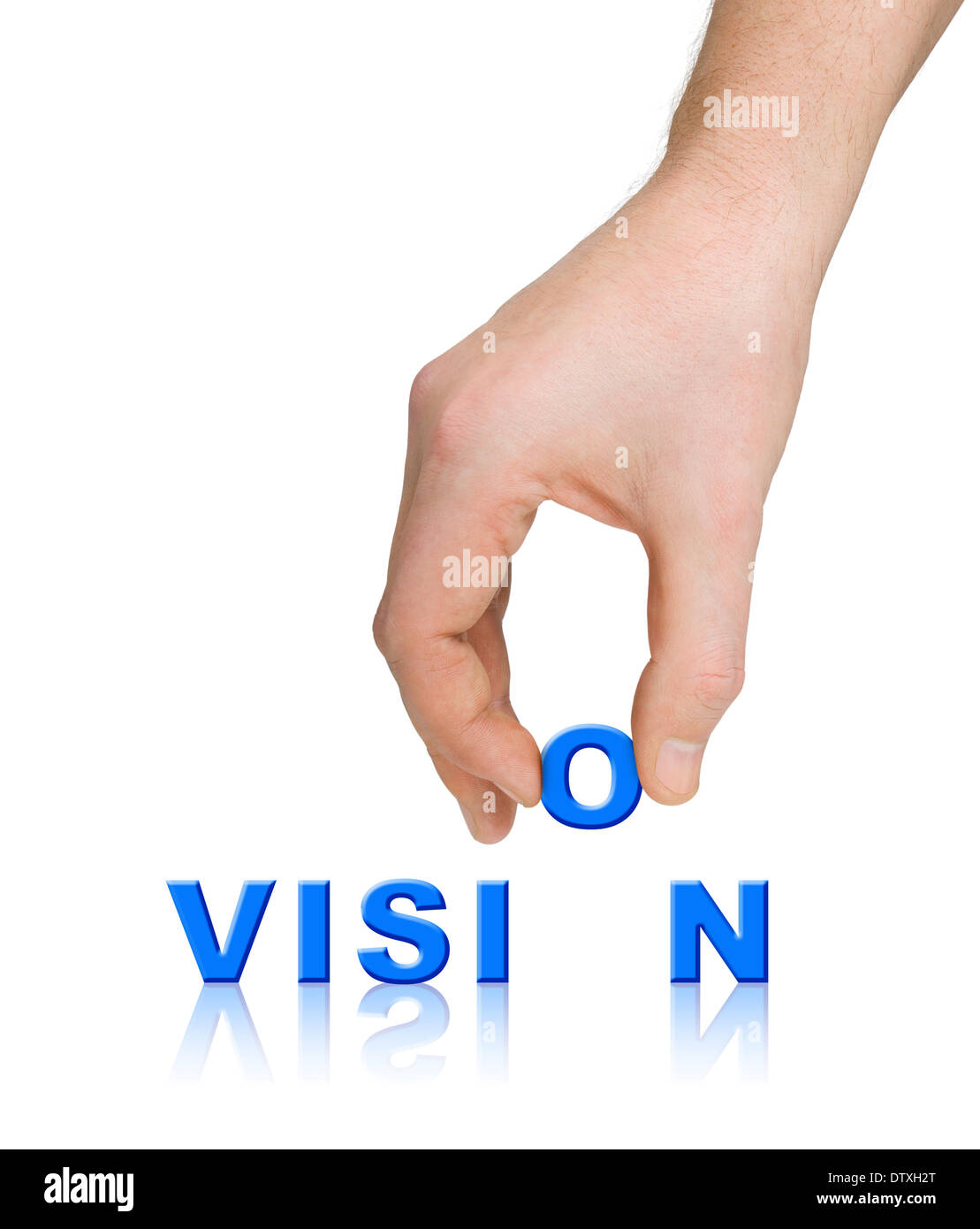 Hand and word Vision Stock Photo - Alamy
