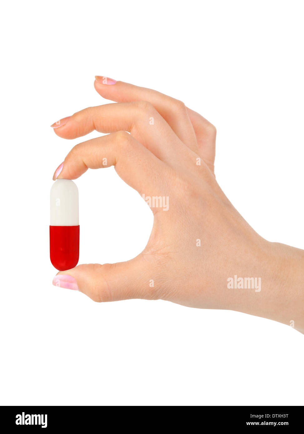 Hand and pill Stock Photo - Alamy