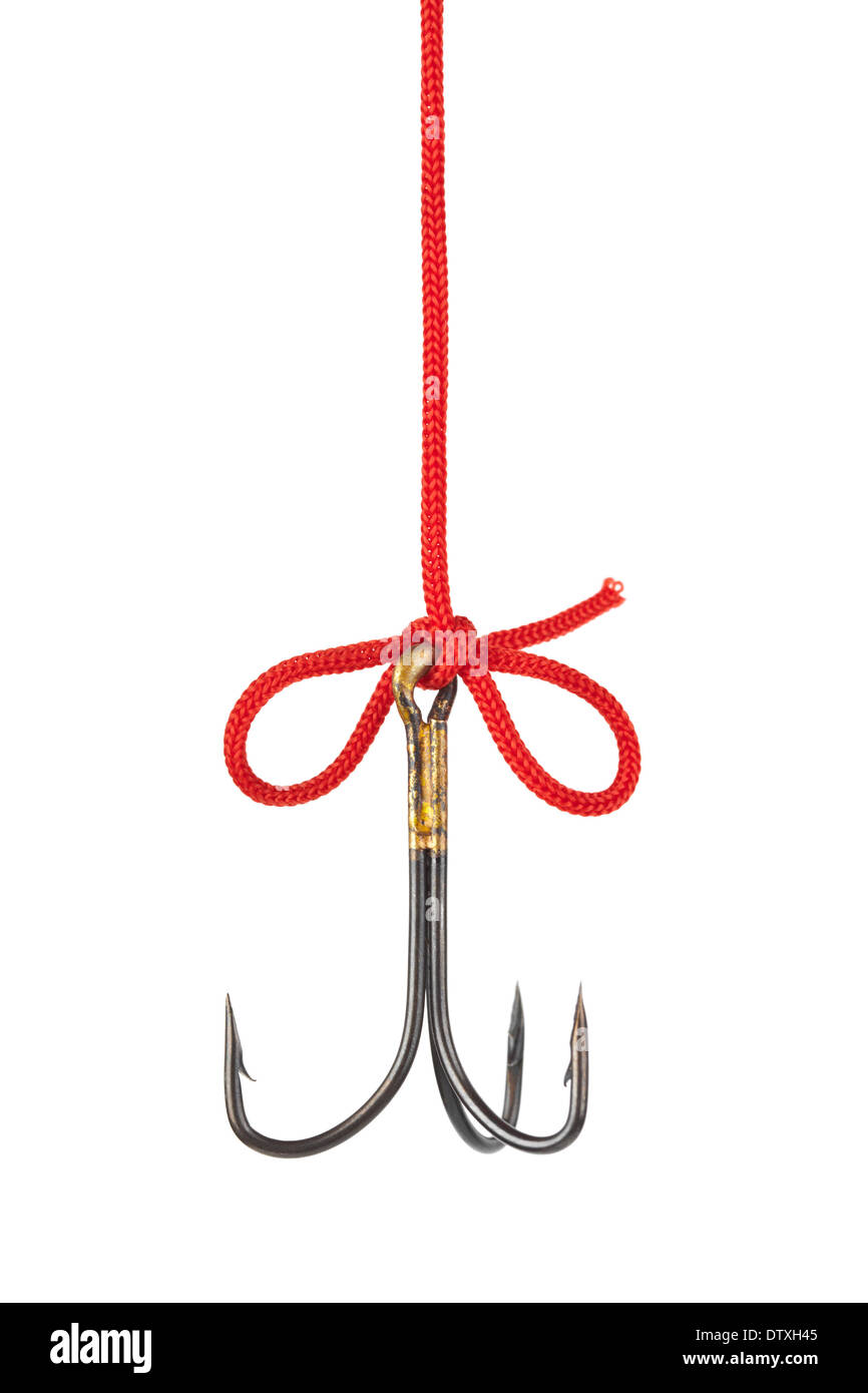 Fishing hook and string Stock Photo - Alamy