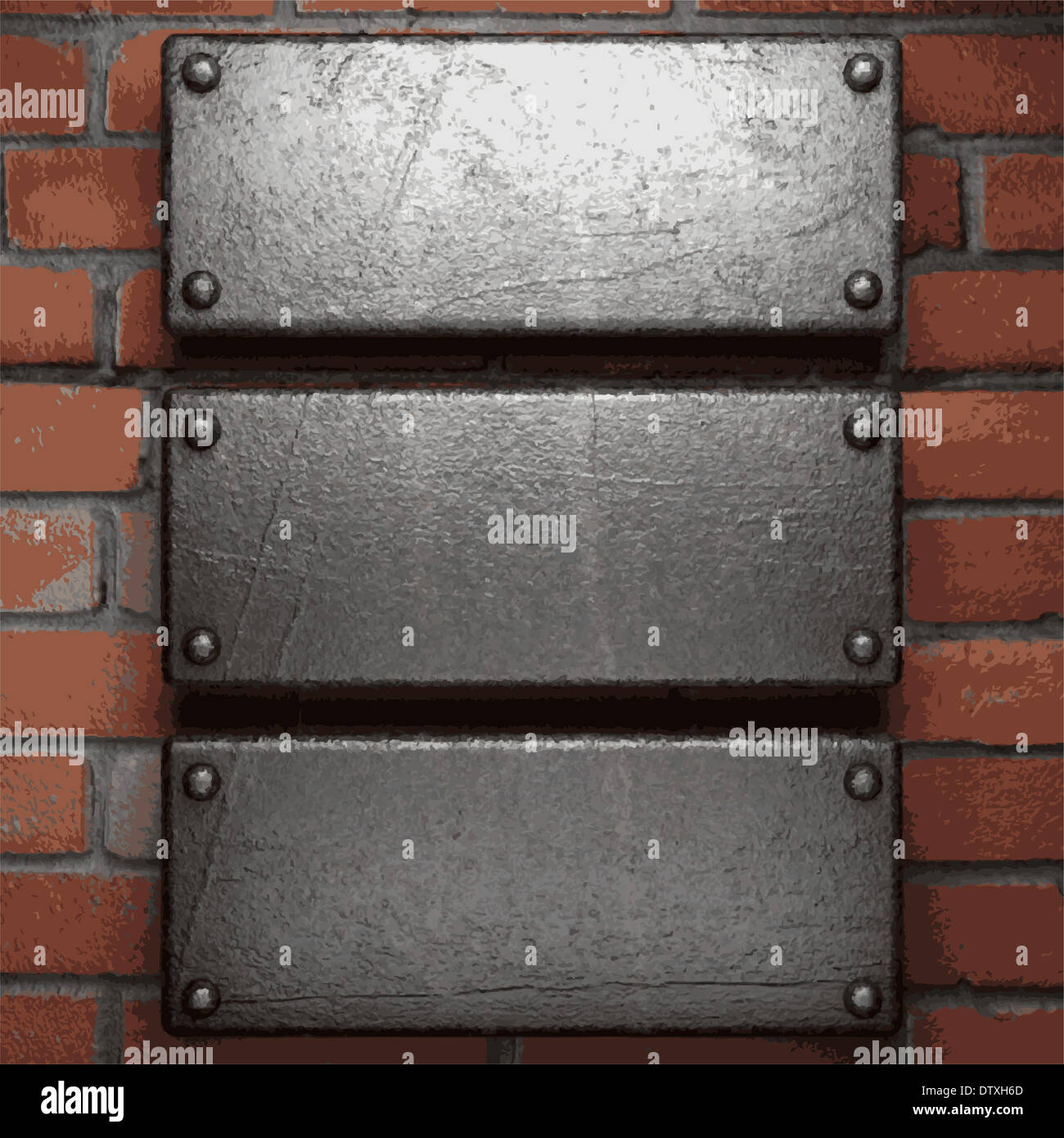 metal and brick background Stock Photo - Alamy