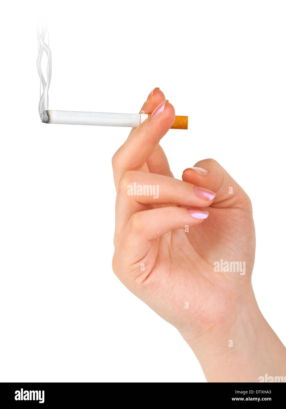 Hand with cigarette Stock Photo - Alamy