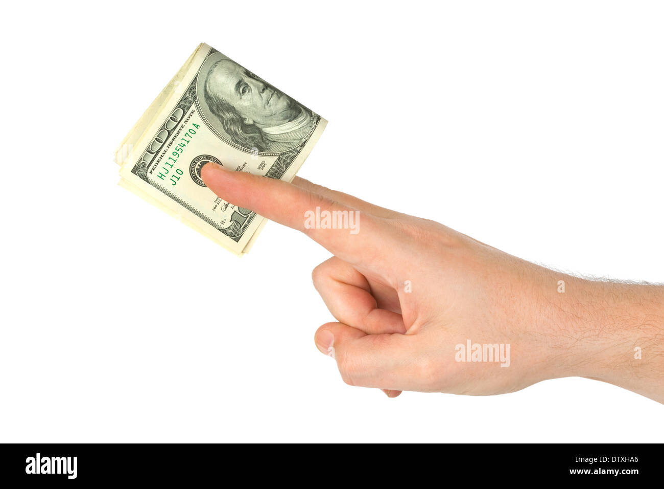 Hand giving money Stock Photo - Alamy