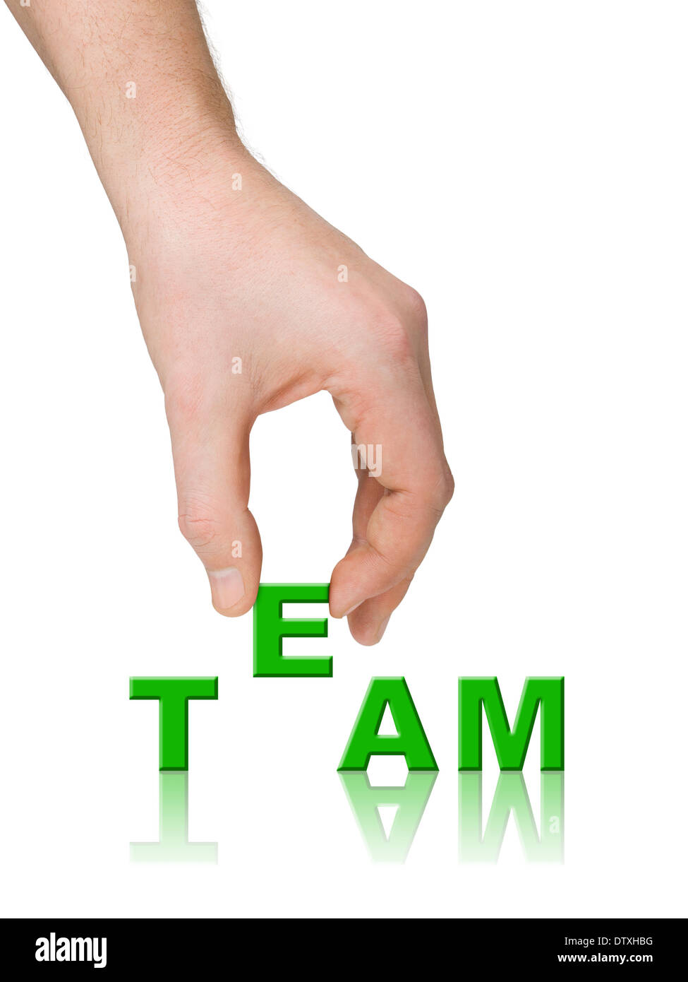 Hand and word Team Stock Photo - Alamy