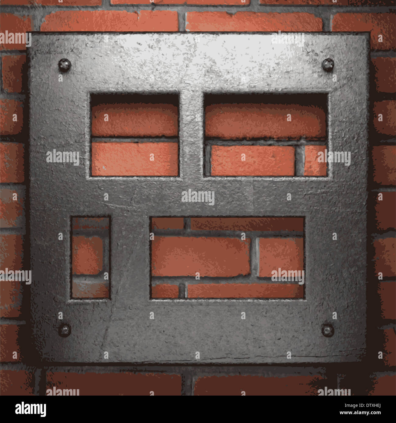 metal and brick background Stock Photo - Alamy