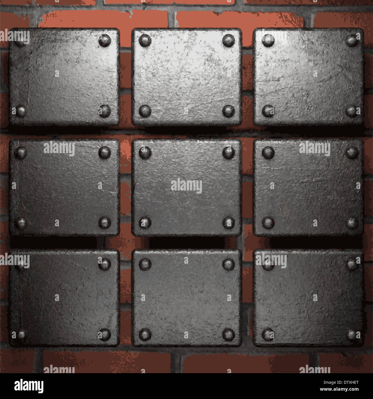 metal and brick background Stock Photo - Alamy